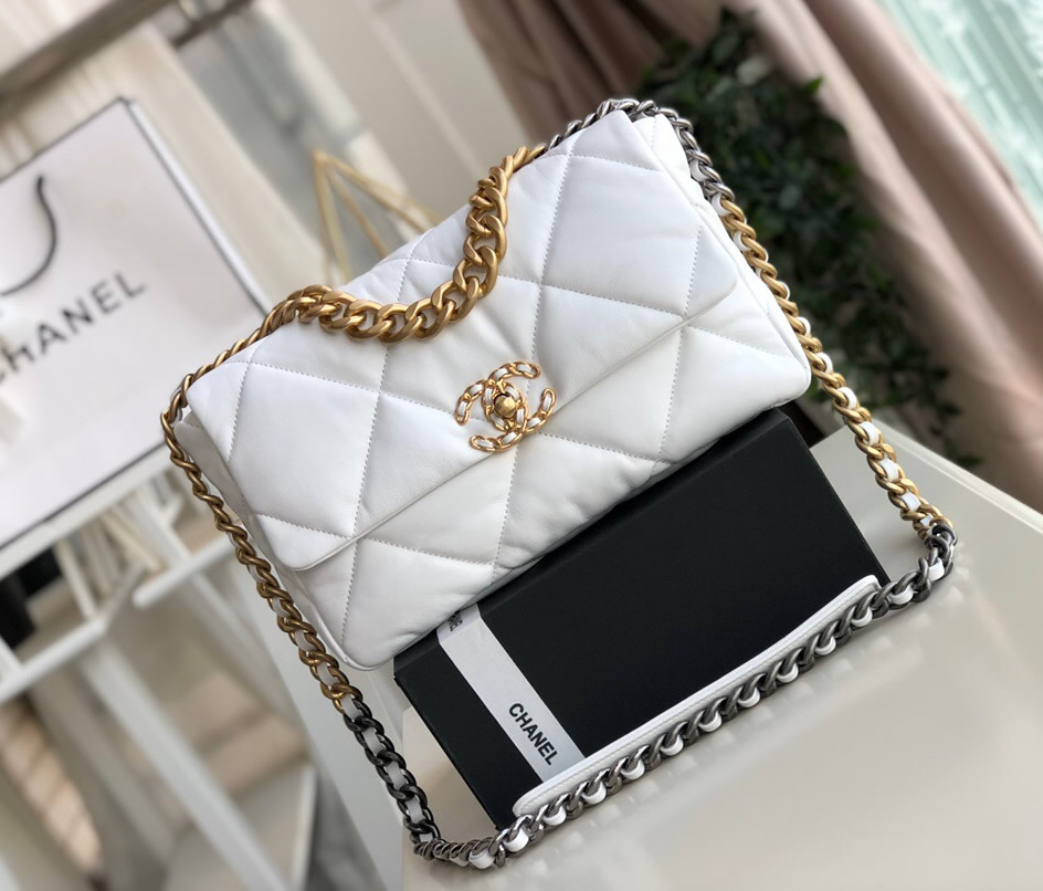 Chanel 19 Large Flap Bag C1161-white – LuxTime DFO Handbags