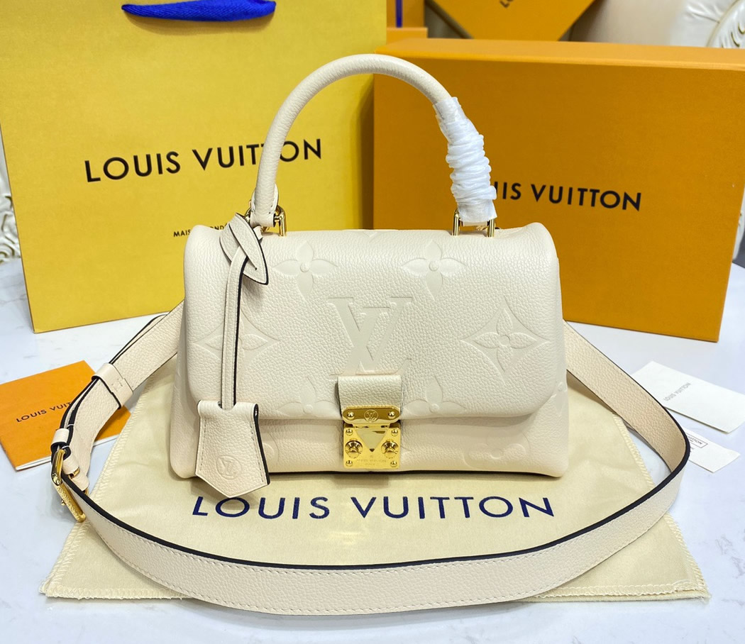 Louis Vuitton Monogram Empreinte Leather Madeleine BB M46008-cream ...