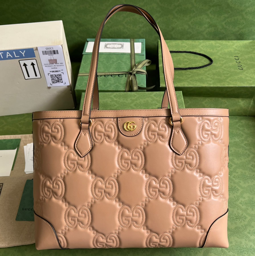 Gucci GG Matelasse Medium Tote GU631685L-tan – LuxTime DFO Handbags
