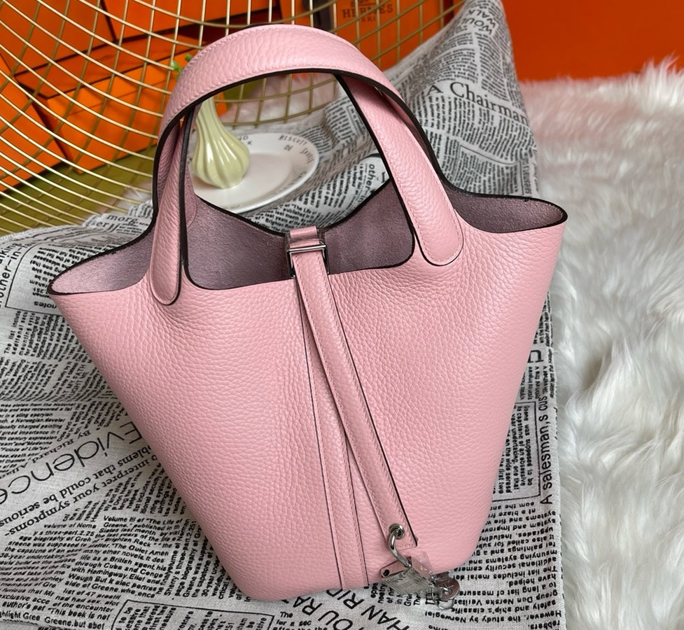Hermes Picotin Lock 18 Palladium Hardware H2218W-pink – LuxTime DFO ...