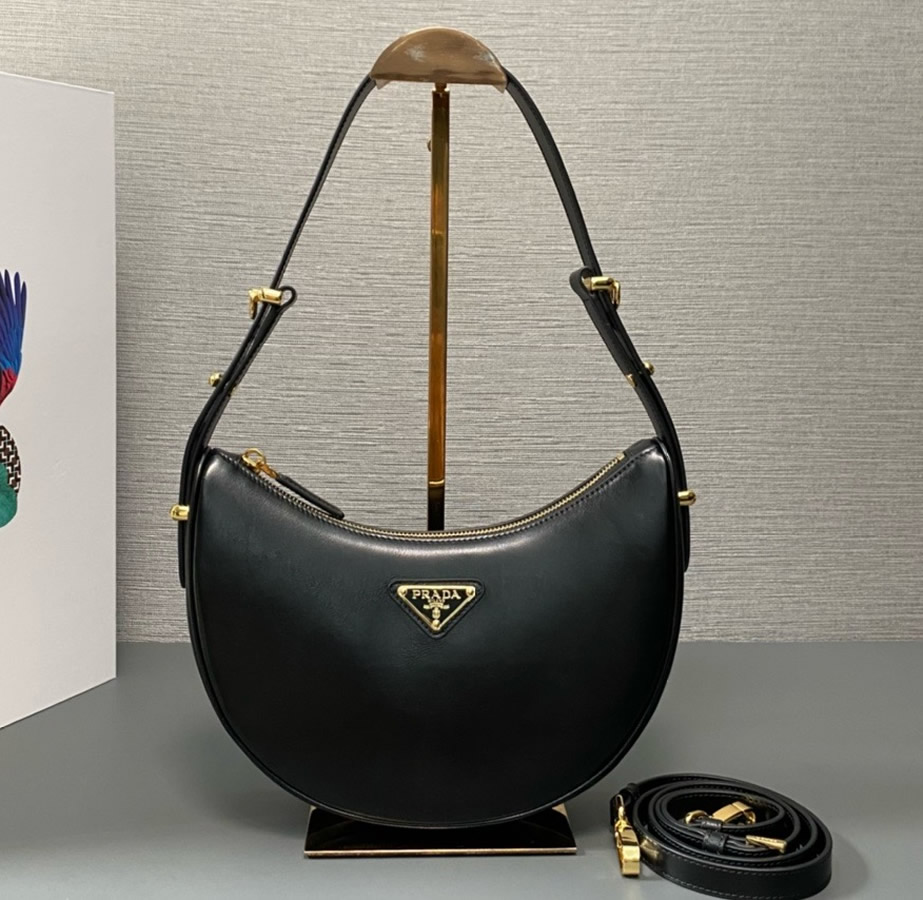 Prada Arque leather shoulder bag PD1BC194-black – LuxTime DFO Handbags