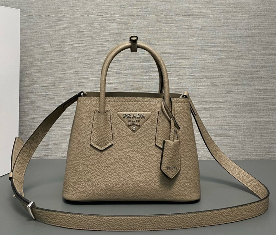 Prada Double Saffiano leather mini bag PD1BG443-gray – LuxTime DFO Handbags
