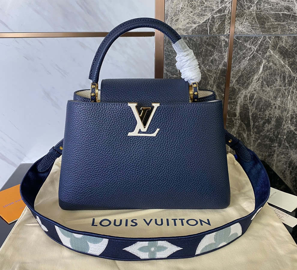 Louis Vuitton Capucines MM Bag M59438-blue – LuxTime DFO Handbags