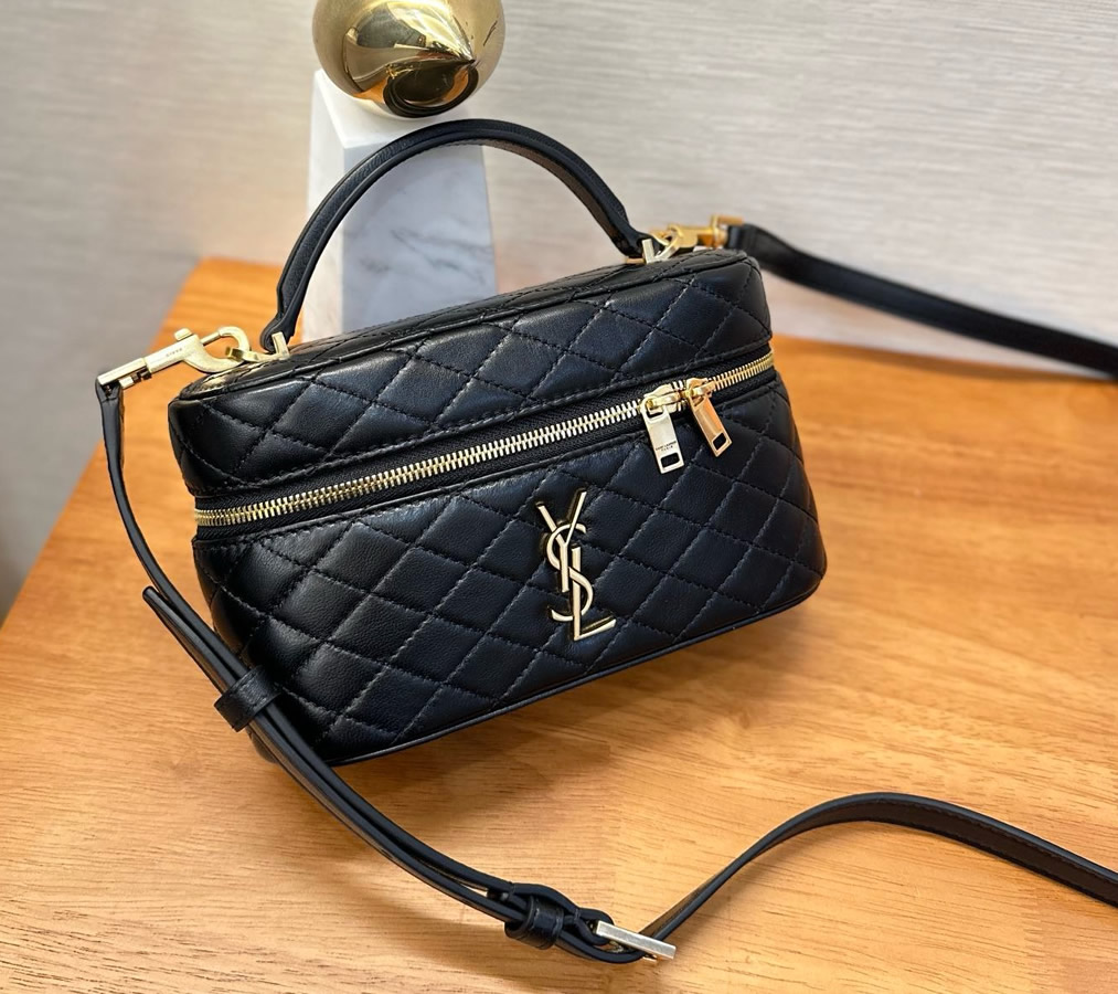 Saint Laurent Gaby Vanity Bag In Lambskin YSL766731-black – LuxTime DFO ...
