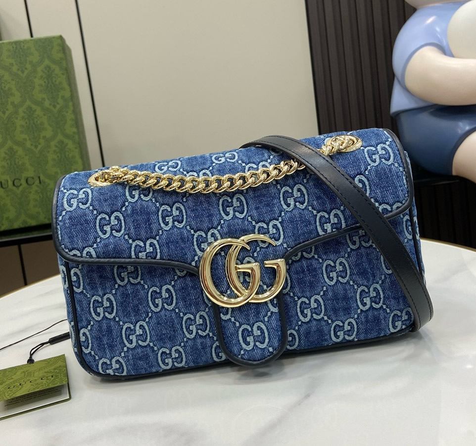 Gucci GG Marmont small shoulder bag GU443497-DN-blue – LuxTime DFO Handbags