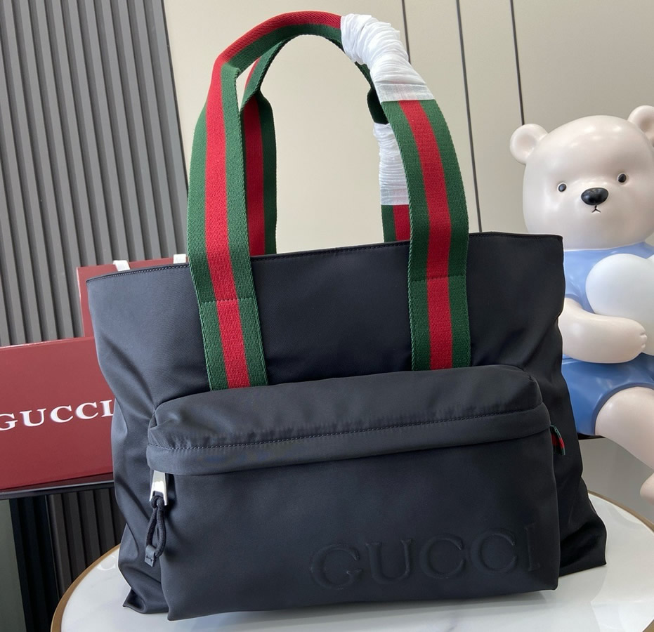 Gucci Large tote bag with Gucci logo GU802172-black – LuxTime DFO Handbags