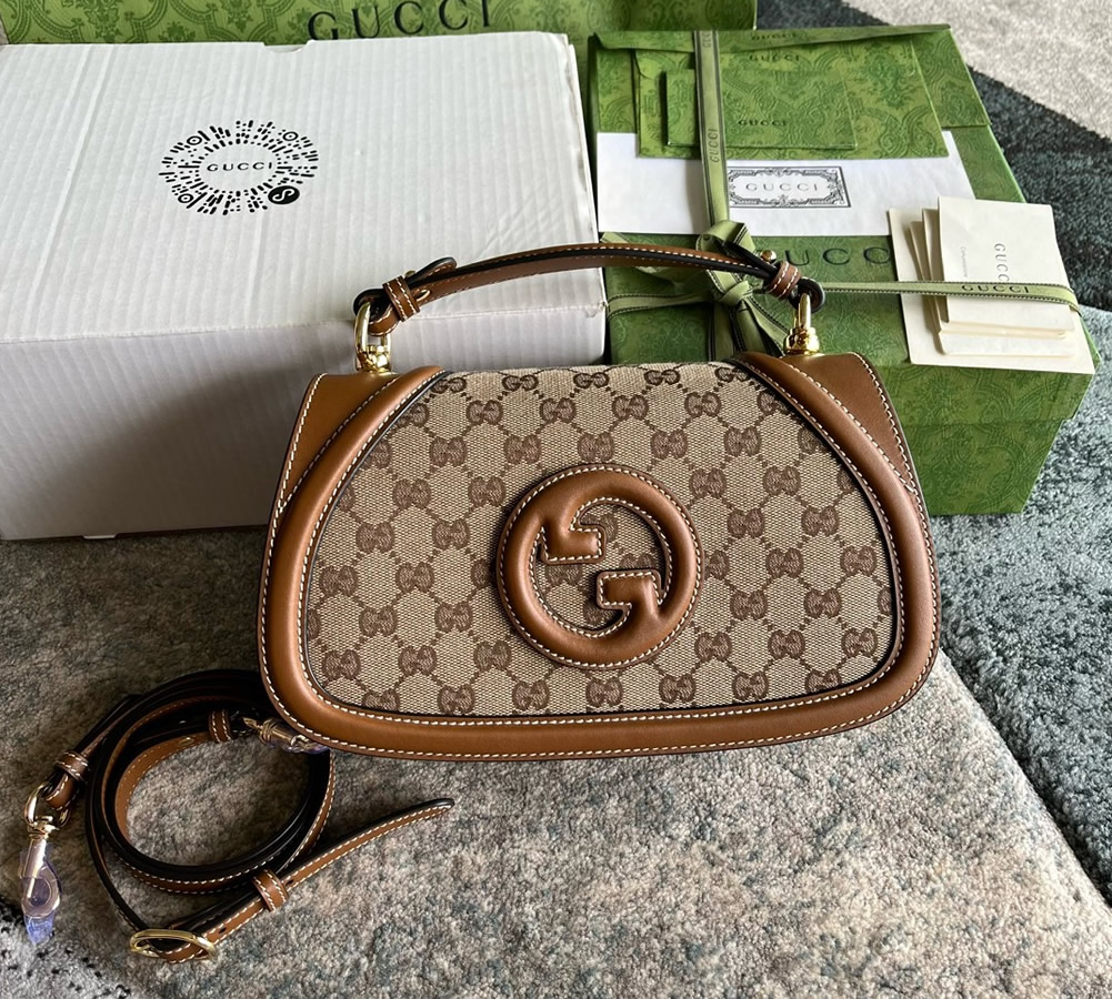 Gucci Blondie small top handle bag GU815714-GG-brown – LuxTime DFO Handbags