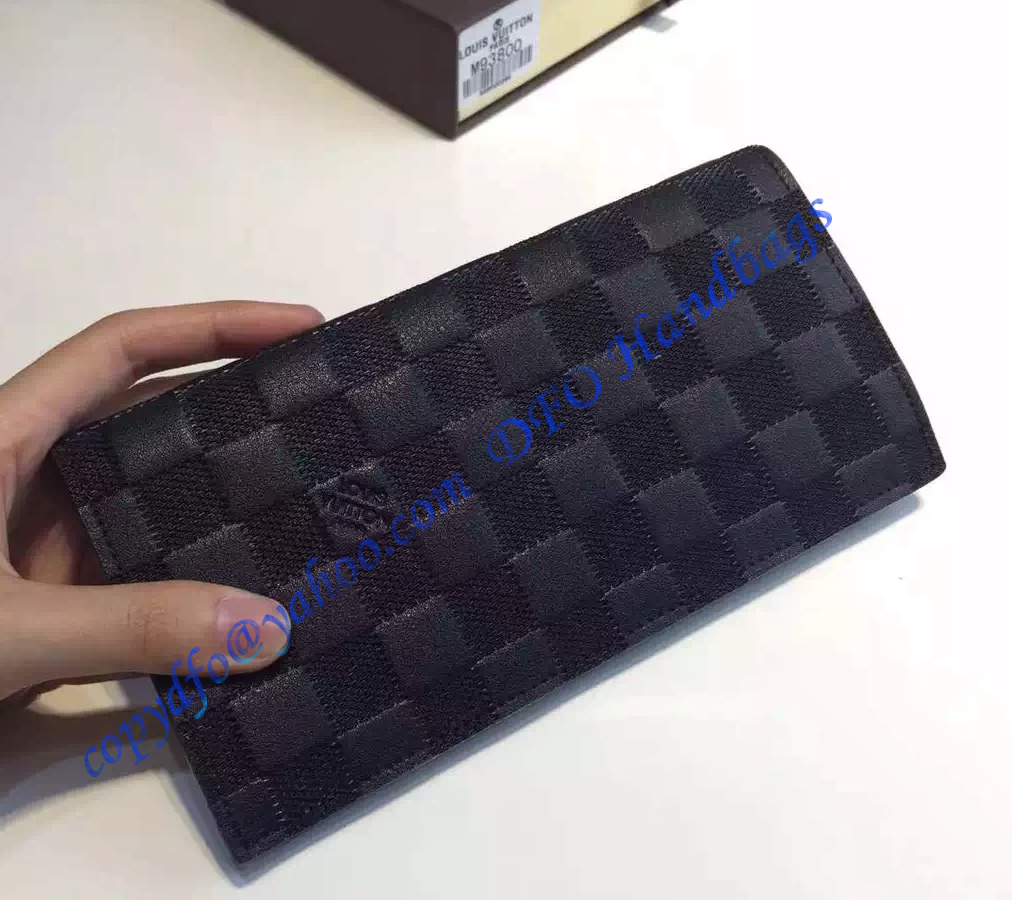 Louis Vuitton Damier Infini Black Leather Brazza Wallet